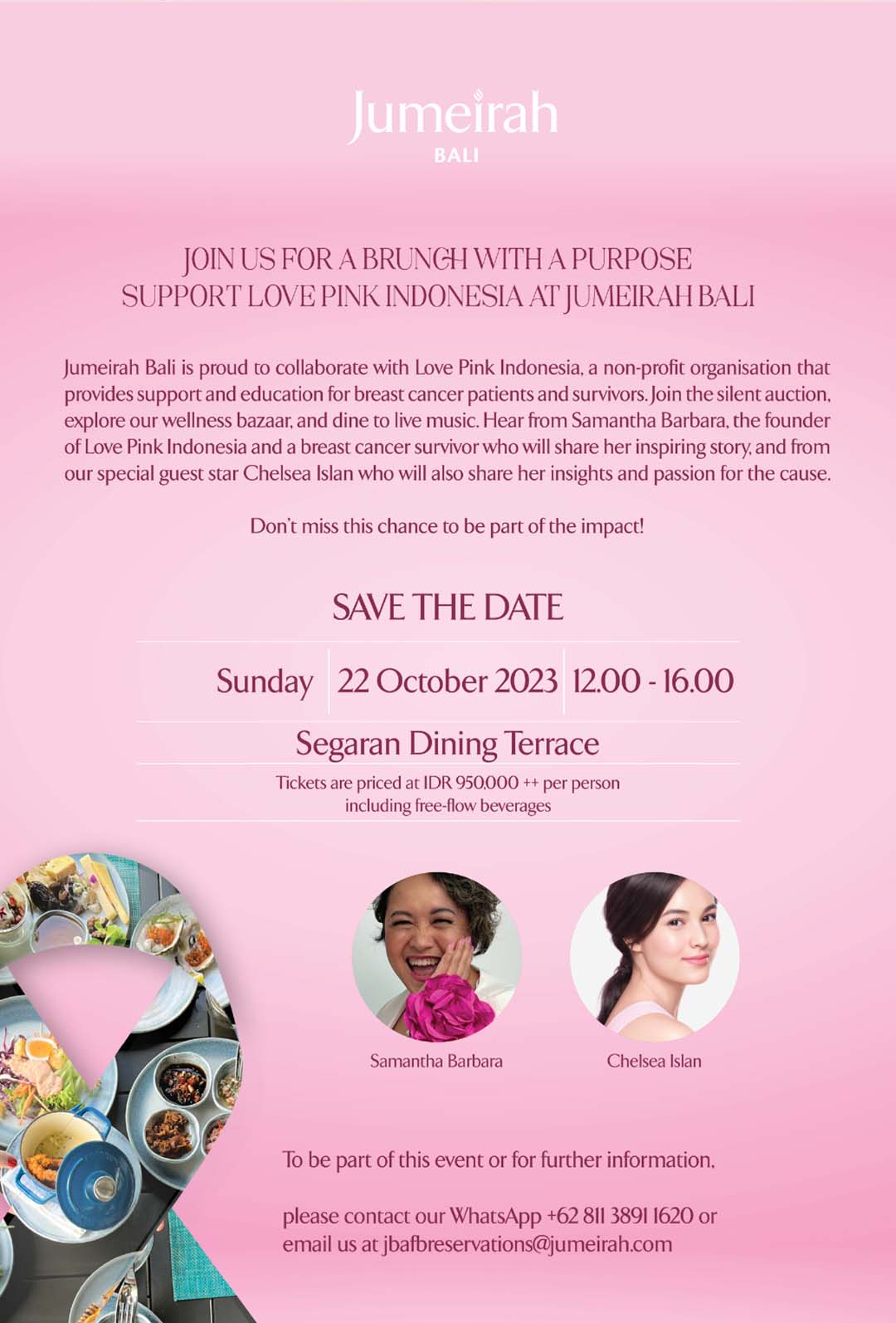 Support Breast Cancer Awareness with Jumeirah Bali’s Pink-Inspired Events This October - NOW! Bali